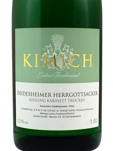 2020 Julius Ferdinand Kimich Deidesheimer Herrgottsacker Riesling ...