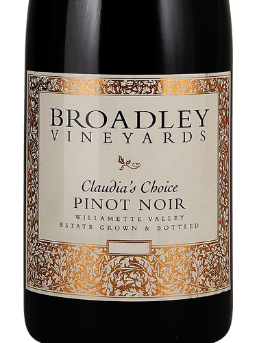 2018 Broadley Claudia's Choice Pinot Noir | Vivino US