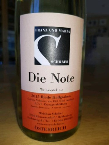 Weinbau Schober Franz Und Maria Die Note Riede Hellgraben | Vivino US
