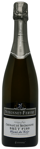 N.V. Simonnet-Febvre Crémant de Bourgogne Blanc de Noir Brut P100 ...