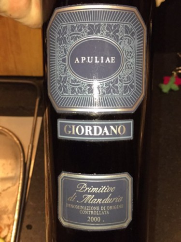 2000 Giordano Apuliae Primitivo di Manduria | Vivino US