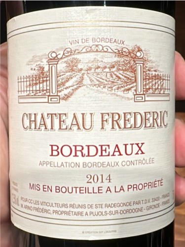 2014 Château Frédéric Bordeaux | Vivino English
