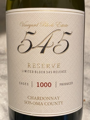 Vineyard Block Estate Limited Block 545 Release Reserve Chardonnay ...