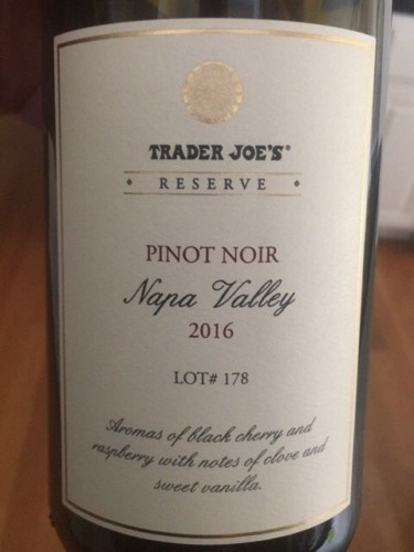 Trader Joe's Pinot Noir Reserve Lot #178 | Vivino US