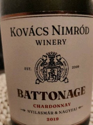 Kovács Nimród Battonage Chardonnay | Vivino US