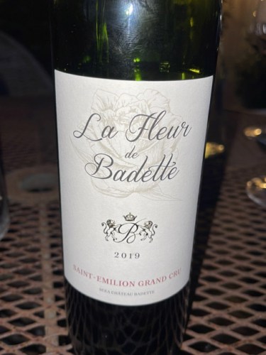 2019 Château Badette La Fleur de Badette Saint-Émilion Grand Cru ...