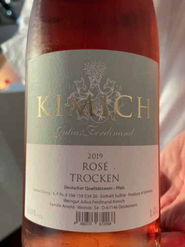 Julius Ferdinand Kimich Rosé Trocken | Vivino US