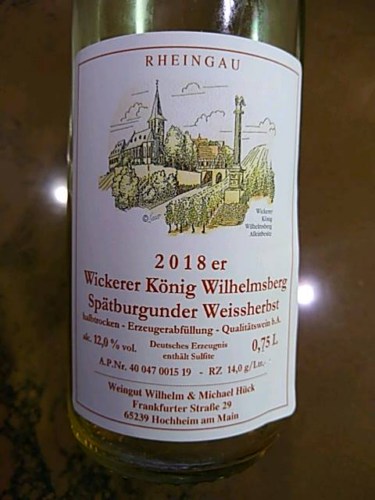 Wilhelm & Michael Huck Wickerer König Wilhelmsberg Spätburgunder ...