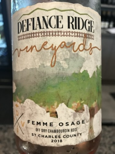 Defiance Ridge Vineyards Femme Osage Off Dry Chambourcin Rosé | Vivino US