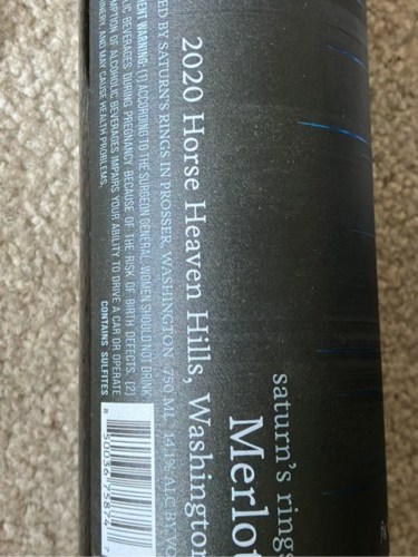 2020 Saturn's Rings Merlot | Vivino US