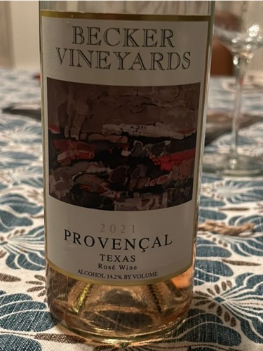Becker Vineyards Provençal Rosé | Vivino English