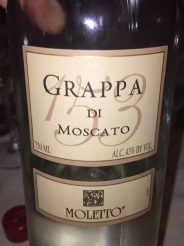 N.V. Moletto Grappa di Moscato 153 | Vivino US