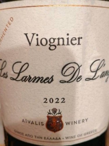 Aivalis Winery Les Larmes de L' Ange Viognier | Vivino US