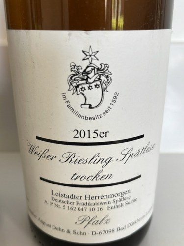 August Dehn Sohn Weisser Riesling Spätlese Trocken | Vivino US