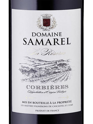 Domaine Samarel La Réserve Corbières Rouge | Vivino English