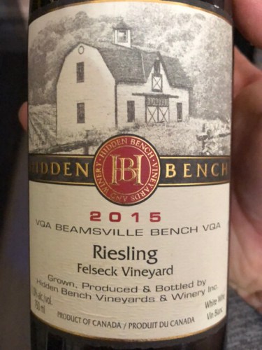 2015 Hidden Bench Felseck Vineyard Riesling | Vivino US