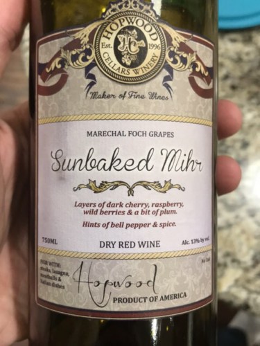 Hopwood Cellars Winery Sunbaked Mihr | Vivino US