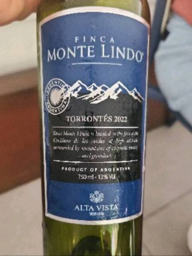 Alta Vista Finca Monte Lindo Torrontés | Vivino US