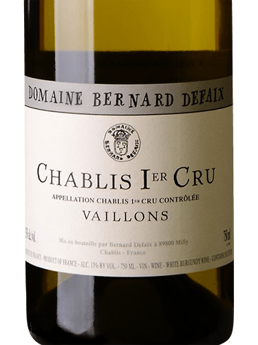 2019 Bernard Defaix Chablis 1er Cru 'Vaillons' | Vivino United States