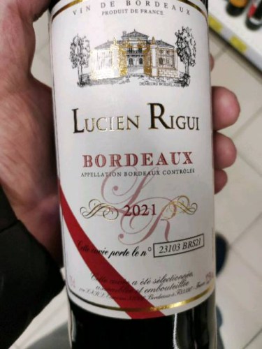 2021 Eurovins Lucien Rigui Bordeaux | Vivino US