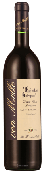 2018 H. F. von Melle Lübecker Rotspon Saint-Emilion | Vivino Deutschland