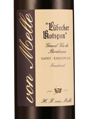H. F. von Melle Lübecker Rotspon Saint-Emilion | Vivino Deutsch