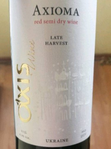 Axis Wine Axioma Late Harvest Red | Vivino US