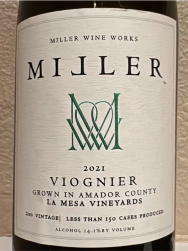 Miller Wine Works La Mesa Vineyards Viognier | Vivino US