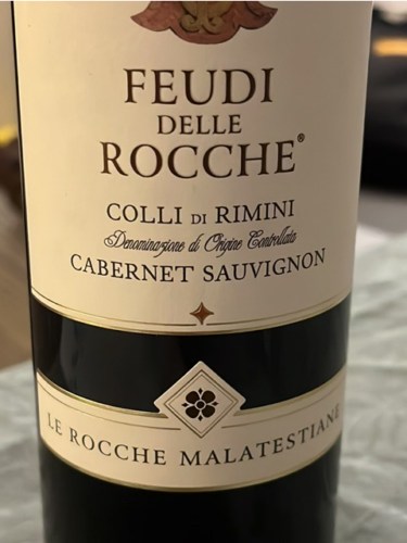 2015 Le Rocche Malatestiane Feudi delle Rocche Cabernet Sauvignon Colli ...