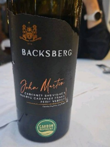 Backsberg John Martin Cabernet Sauvignon - Merlot | Vivino US