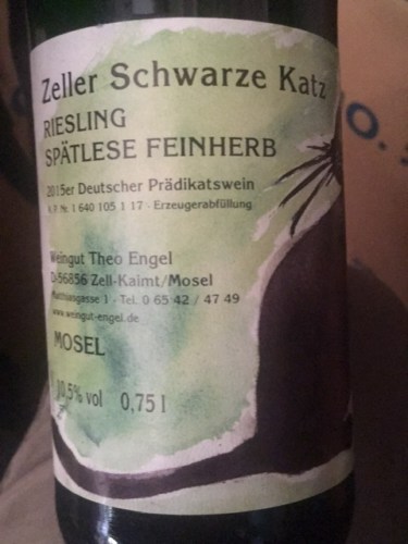 Theo Engel Zeller Schwarze Katz Riesling Spatlese Feinherb Mosel ...