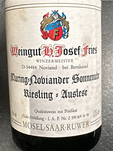 Markus Fries Maring-Noviander Sonnenuhr Riesling Auslese | Vivino US