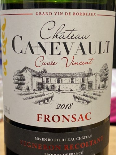 Château Canevault Cuvée Vincent Fronsac | Vivino US