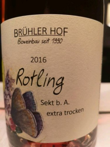 Brühler Hof Rotling Sekt B. A. Extra Trocken | Vivino US