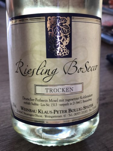 Weinbau Klaus-Peter Bollig-Später Riesling BoSecco Trocken | Vivino US