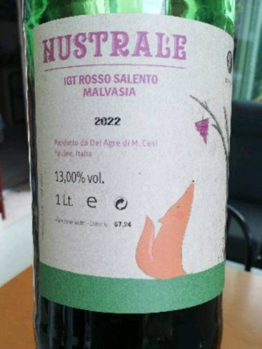 Dei Agre Nustrale Malvasia | Vivino US
