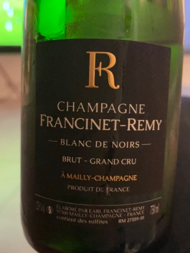 Francinet-Remy Blanc de Noirs Brut Champagne Grand Cru 'Mailly' | Vivino US