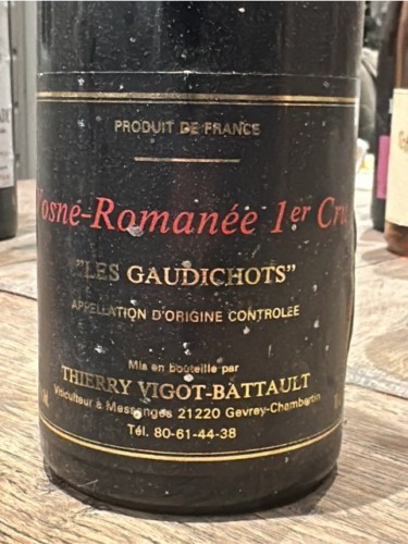 Vigot-Battault Thierry Vosne-Romanée 1er Cru 'Les Gaudichots' | Vivino US