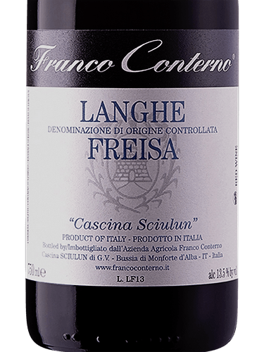 2018 Franco Conterno Langhe Freisa Cascina Sciulun | Vivino US