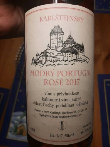 VSV Karlštejně Karlštejnský Modrý Portugal Rosé | Vivino US
