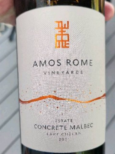 Amos Rome Vineyards Concrete Malbec | Vivino US