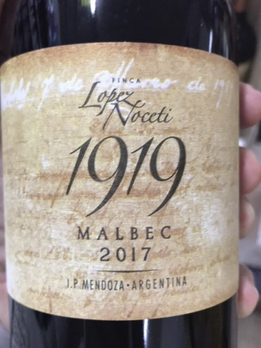 2017 Lopez Noceti 1919 Malbec | Vivino