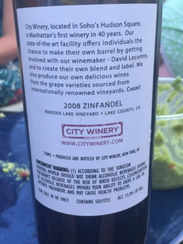 City Winery Zinfandel | Vivino US