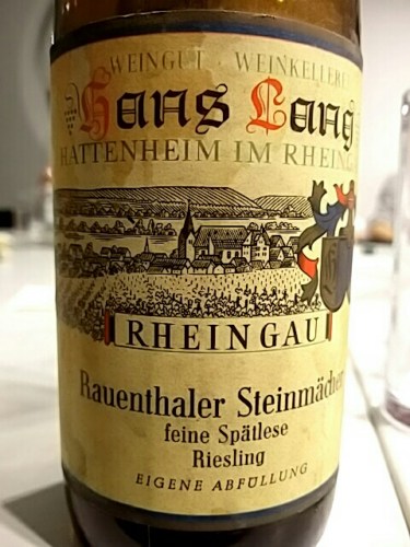 Hans Lang Rauenthaler Steinmädier Feine Spätlese Riesling | Vivino US
