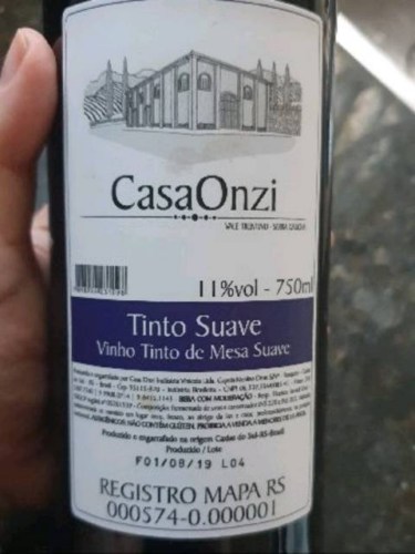 Casa Onzi Tinto Suave | Vivino Brasil