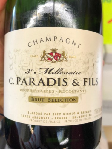 C. Paradis 3e Millénaire Brut Selection Champagne | Vivino US
