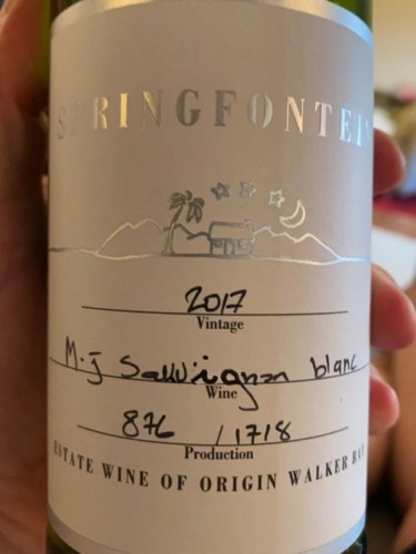 Springfontein Wine Estate Sauvignon Blanc M.J. | Vivino US