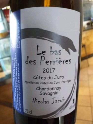 Nicolas Jacob Le Bas des Perrières Chardonnay - Savagnin | Vivino Brasil