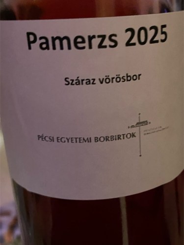 Pécsi Egyetemi Borbirtok Pamerzs Száraz Vörösbor | Vivino English