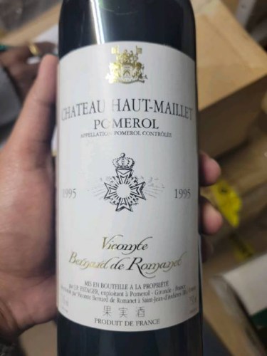 Vicomte Bernard de Romanet Chateau Haut-Maillet Pomerol | Vivino US